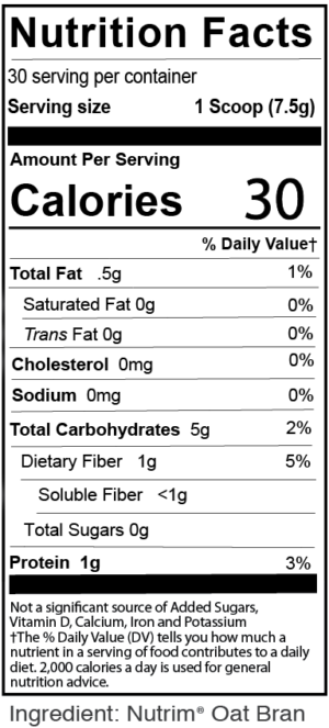 Nutrim Oat Beta Glucan 30 Servings | Nutrim